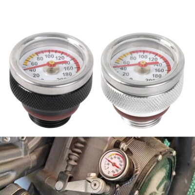 M20x1.5 Motorcycle Oil Temp Temperature Gauge Filler Cap 0-200 Celsius ...