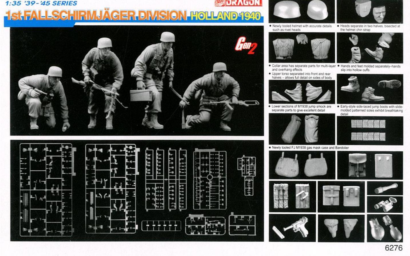 DRAGON 6276 1/35 Scale 1st Fallschirmjager Division Holland 1940 | eBay