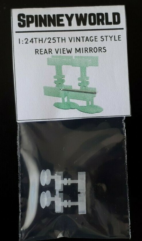 1:24/1:25 Vintage style rear view mirrors 3D printed for auto modellers ...