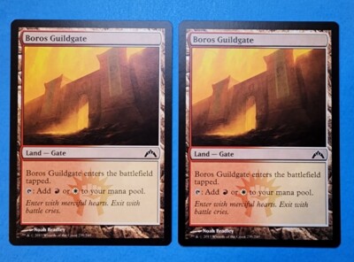 2x Boros Guildgate Gatecrash 2013 Mtg Magic Card Dual Land Gate Mana ...