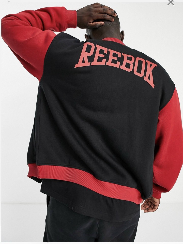 New Men's Reebok's Bomber Jacket - Color Red/Black - Size X-LARGE | eBay