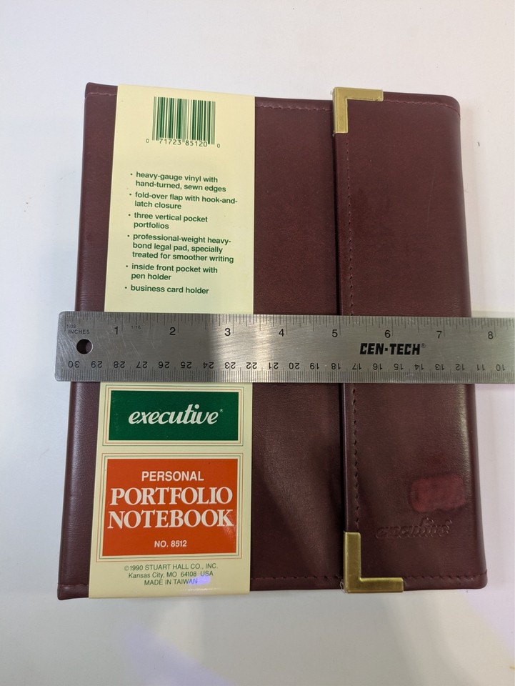 Stuart Hall Executive Personal Portfolio Notebook No 8512 Vinyl Approx ...