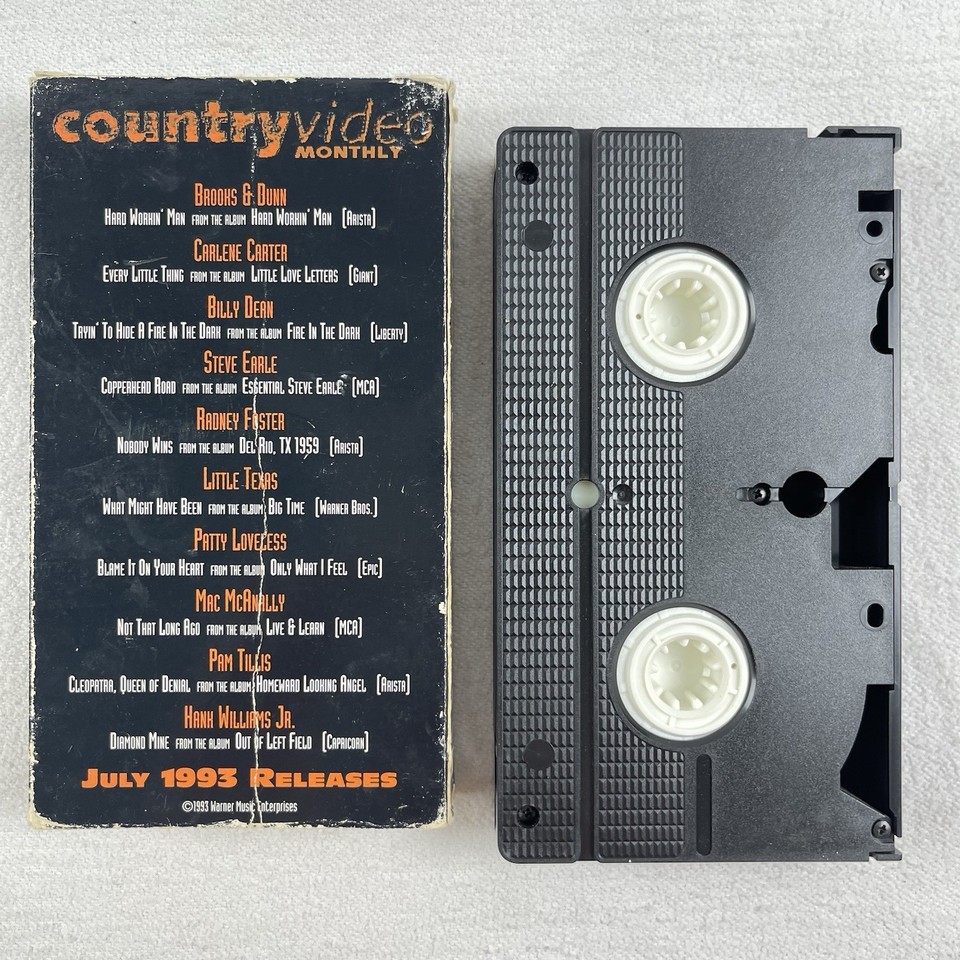 Country Music Video Monthly Releases July 1993 VHS Good | eBay