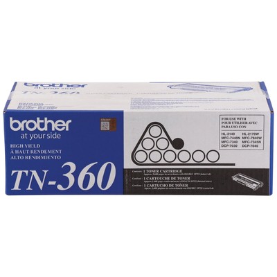 Brother Genuine TN360 High Yield Black Toner Cartridge with ...