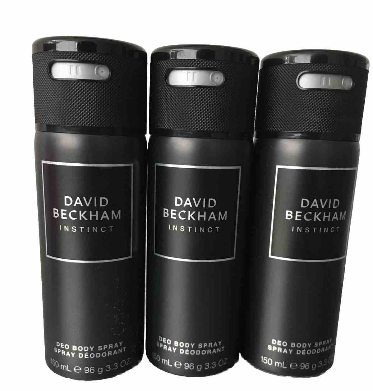David Beckham Instinct Body Spray 3 x 150ml Antiperspirant Deodorant ...