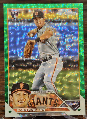 Ford Proctor 2023 TOPPS SERIES 2 GREEN FOIL ROOKIE PARALLEL /499 GIANTS ...