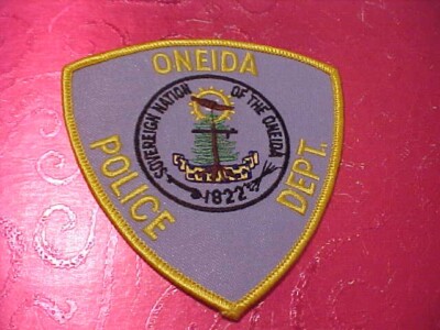 ONEIDA WISCONSIN POLICE PATCH SHOULDER SIZE UNUSED NOT A BADGE TYPE 2 ...