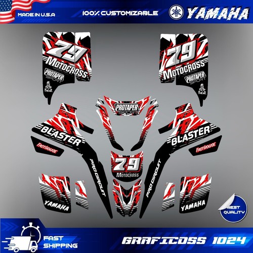 Fits YAMAHA BLASTER YFS 200 GRAPHICS full ATV graphic kit decals ...