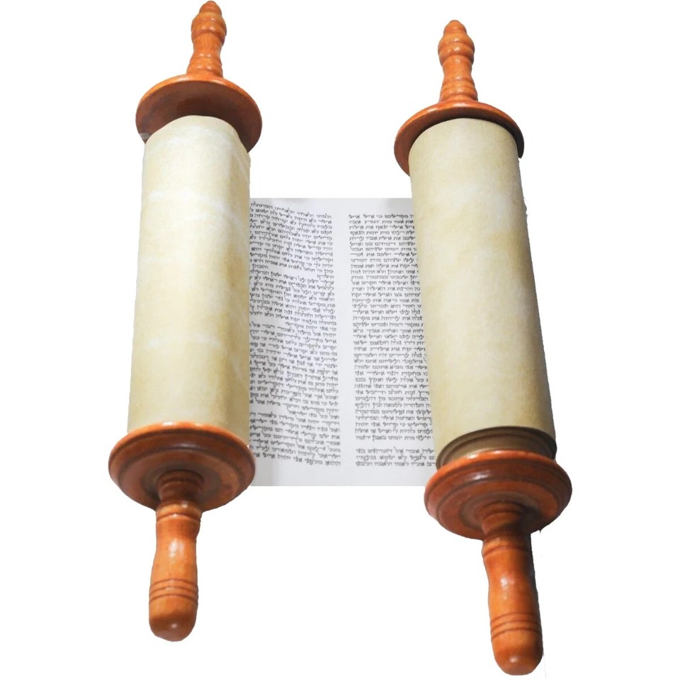 Small Hebrew Sefer Torah Scroll Book Jewish Israel Holy Bible 7.9 ...