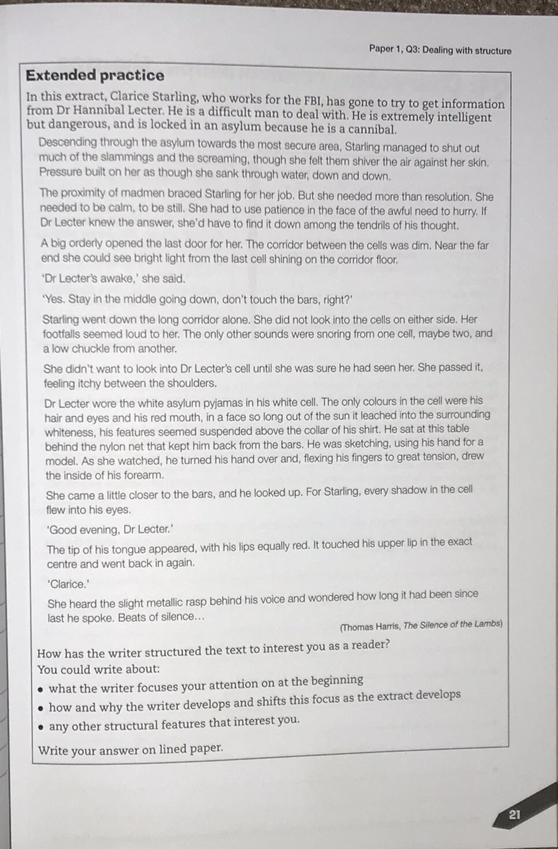 GCSE English Language Paper 1: Question Gcse English, Gcse, 60% OFF