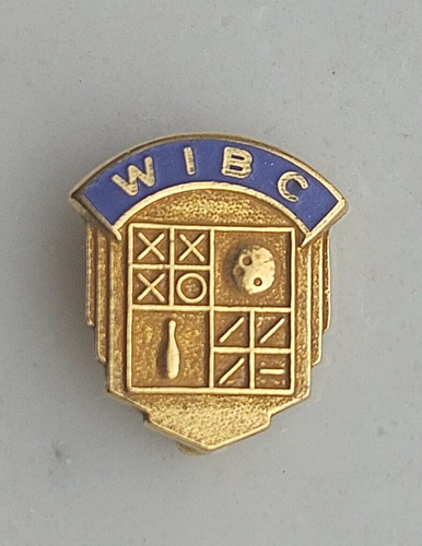 WIBC 1/20 10k Gold Filled Blue Enamel Women International Bowling ...