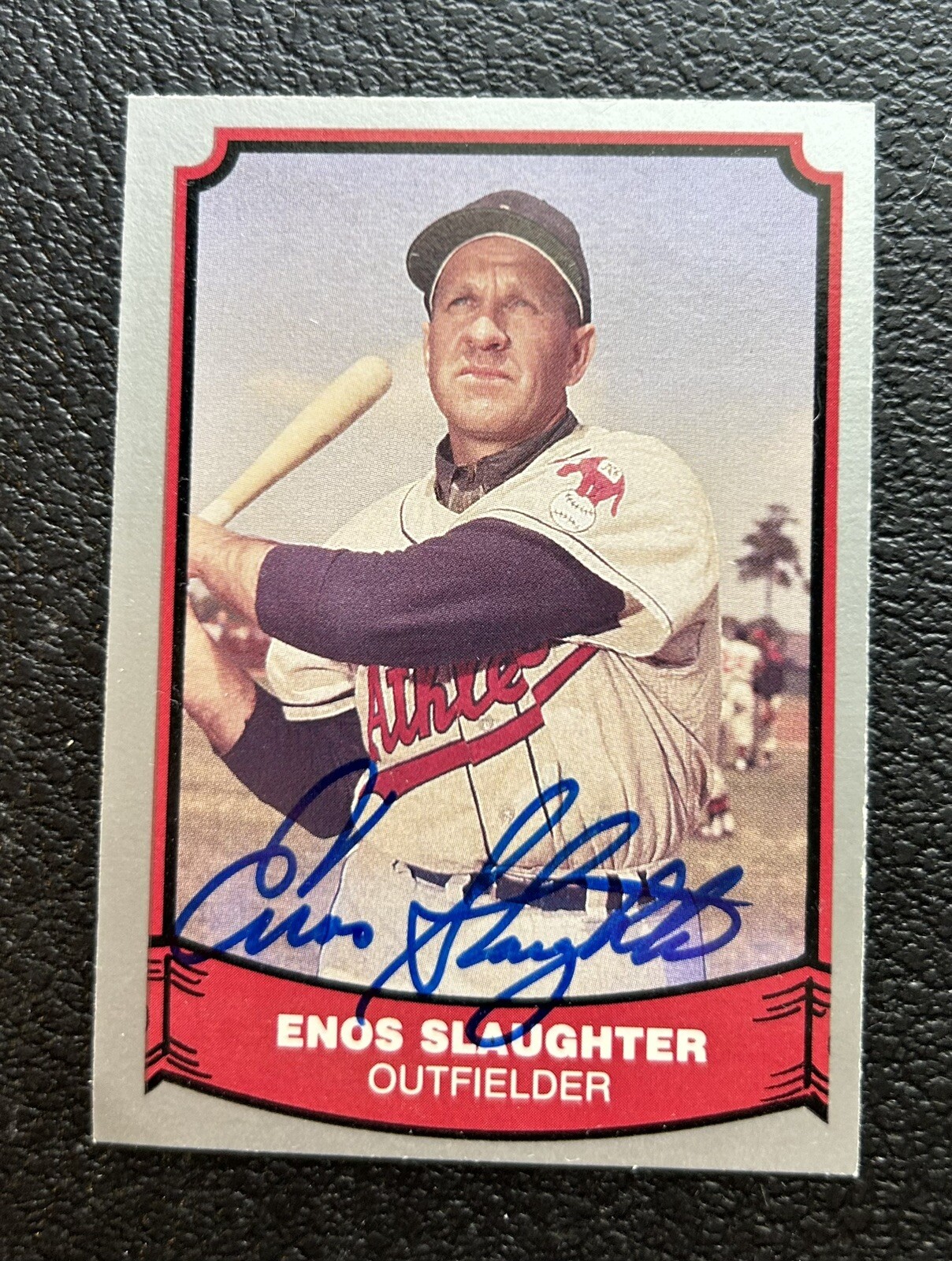 ENOS SLAUGHTER SIGNED Autographed 1990 PACIFIC BASEBALL LEGENDS #50 ...