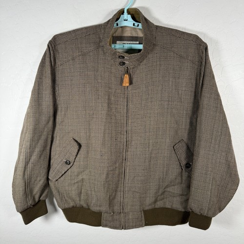 Orvis Jacket Mens XL Wool Tweed Bomber Harrington Houndstooth Corduroy ...