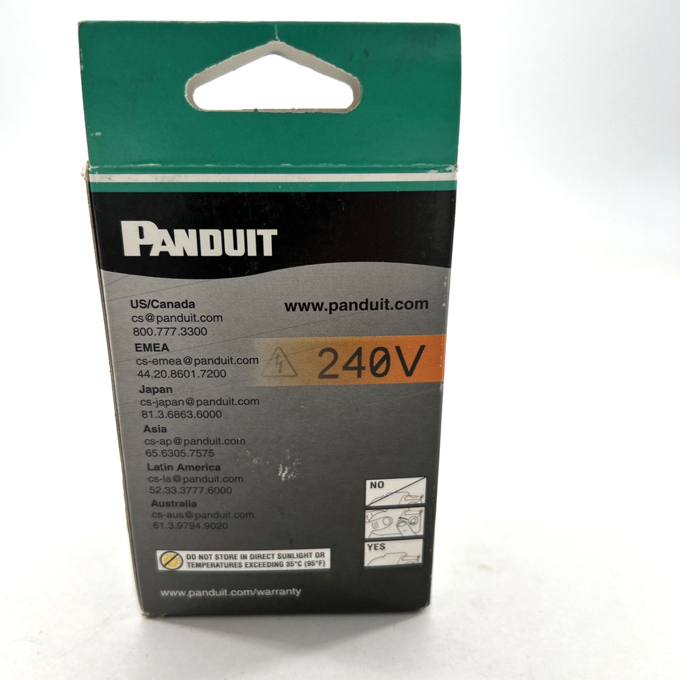 Panduit T075X000VPC-BK Black on White Continuous Tape Label Cassette 0. ...