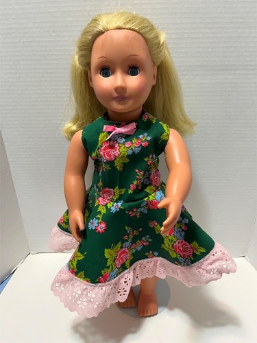 DOLL CLOTHES GREEN FLOWER DRESS FITS AMERICAN GIRL & 18" DOLLS | eBay