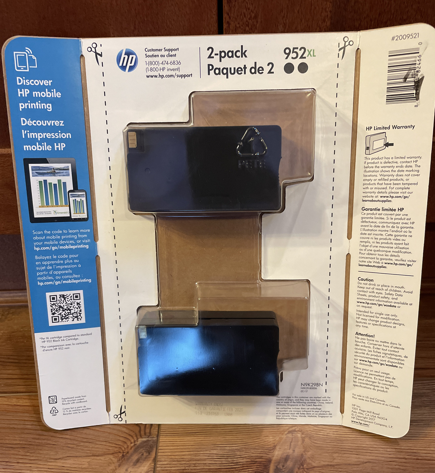 HP 952XL N9K29BN Black Ink Cartige - 2 Pieces for sale online | eBay