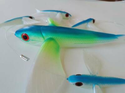 5pc Flying Fish Daisy Chain Teaser Tuna Dolphin Dorado Sailfish Marlin ...