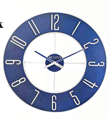 NEW BULOVA LARGE WALL CLOCK 27" IN DIAMETER- C4809 | eBay