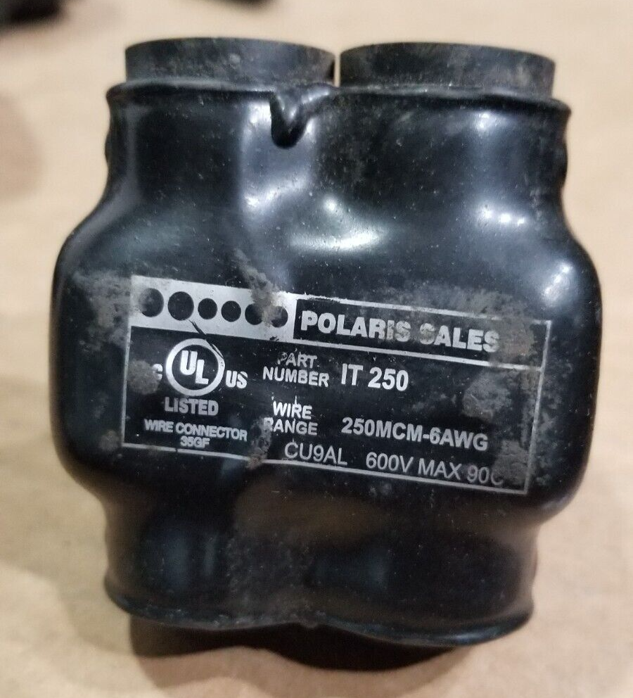 2-Port Black Multi-Tap Pre-Insulated Connector, 250 MCM – 6 AWG | eBay