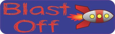 10in x 3in Blast Off Bumper Sticker Car Truck Vehicle Bumper Decal | eBay