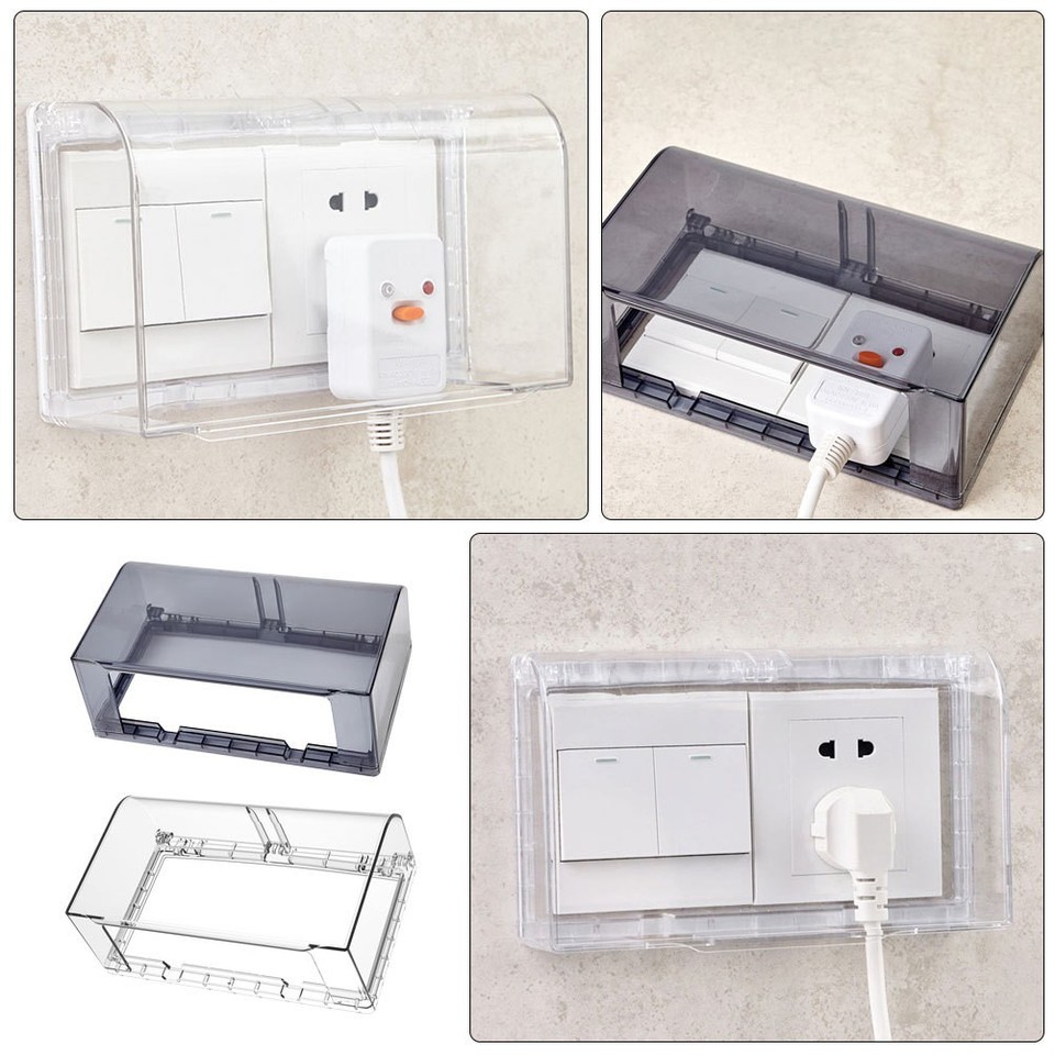 2 Pcs Outdoor Socket Cover Waterproof Box Electric Covers Wall ...