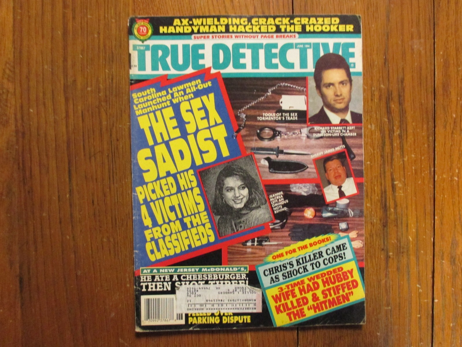 6/1994 "True Detective" Magazine(RICHARD STARRETT/ANTHONY JAMES/CHARLES ...