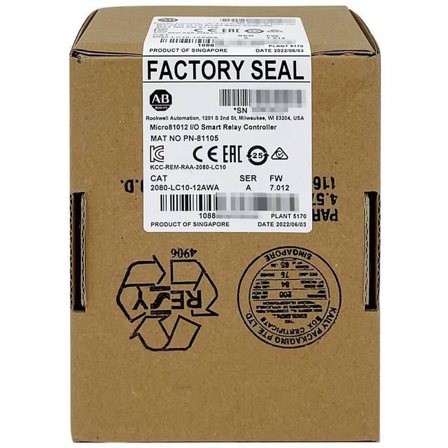 Allen-Bradley 2080-LC10-12AWA Micro810 I/O Smart Relay Controller for ...