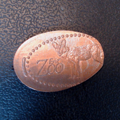 AFRICAN PAINTED WILD DOG The Zoo - Press Coin Elongated Penny Souvenir ...