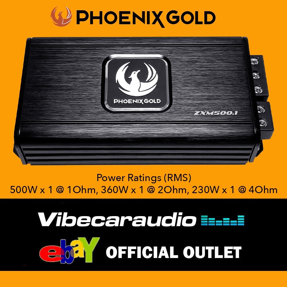 Phoenix Gold ZXM500.1 - 1 Channel Class-D Mono Mini Amplifier 1000W ...