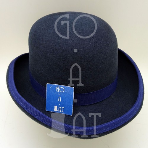 RETRO Wool Felt Kids Dura Bowler Hat Child Derby Hard Crown PARTY ...