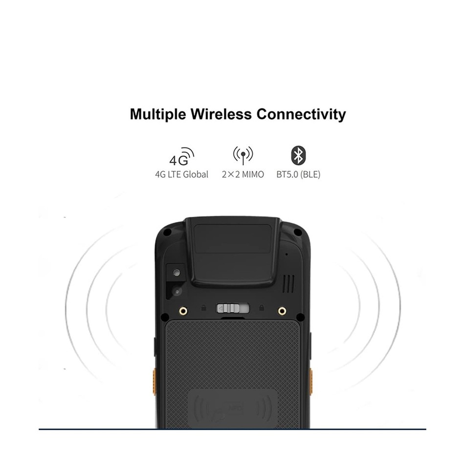 Rugged Android 11 Handheld Barcode Scanner Touch Screen Mobile Computer ...