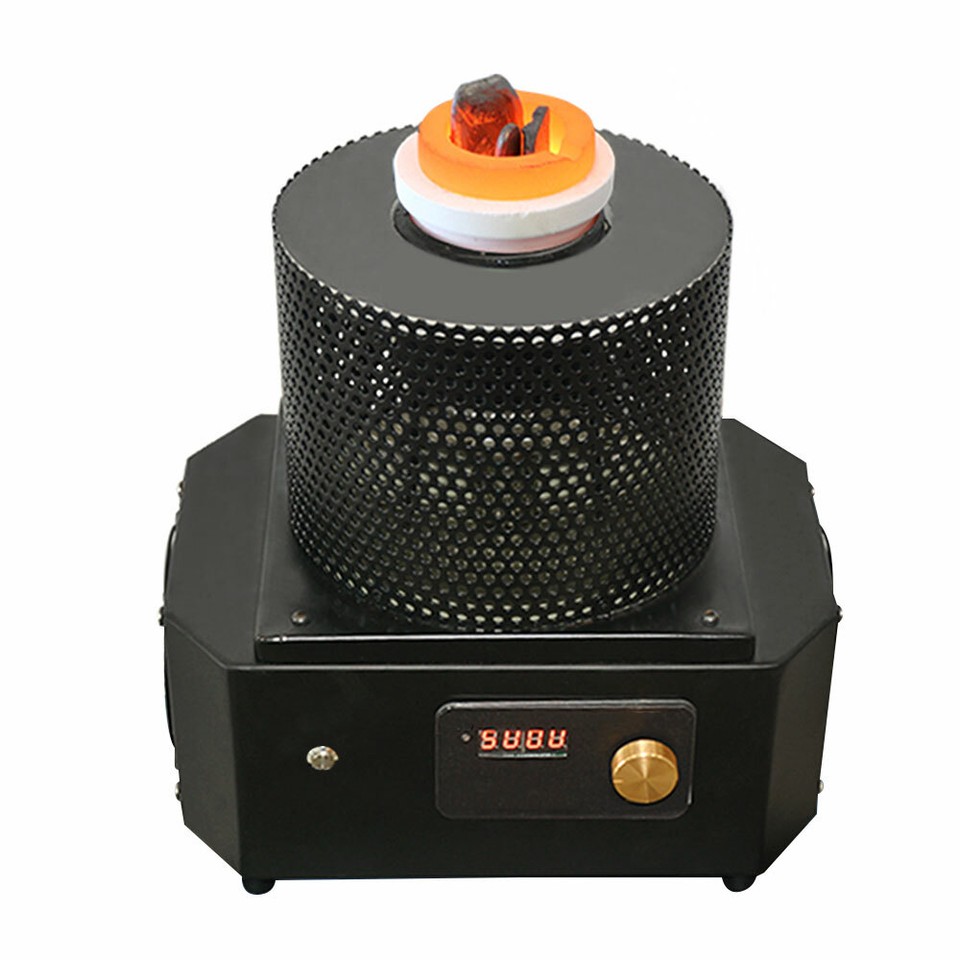 5KW 3KG Mini Induction Furnace Gold Melting Furnace Smelting Crucible ...