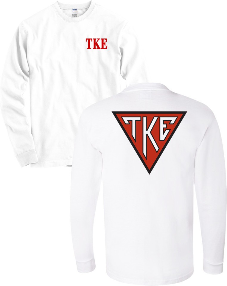 Tau Kappa Epsilon Fraternity Badge Long Sleeve TKE Shirt - MORE COLORS ...