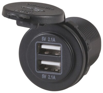 Panel/Surface Mount Dual USB Charging Ports with 4.2A Output 12/24VDC ...