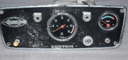 Glastron Custom Badged Vintage Inboard Dash Panel Gauges assembly rat ...