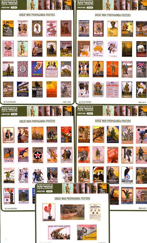 Kits World Decals 1/35 GREAT WAR PROPAGANDA POSTERS Peel & Stick | eBay
