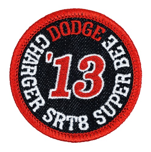 2013 Dodge Charger SRT8 Super Bee Embroidered Patch Black/Red Iron-On ...