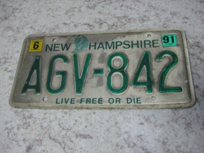 1991 New Hampshire State License Plate | eBay