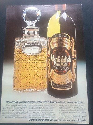 Vintage Original Magazine Advert Advertising Glenfiddich Pure Malt ...