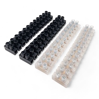 CONNECTOR STRIP 12 WAY 3 AMP - 60 AMP CHOC BLOCK WIRE CABLE TERMINAL ...