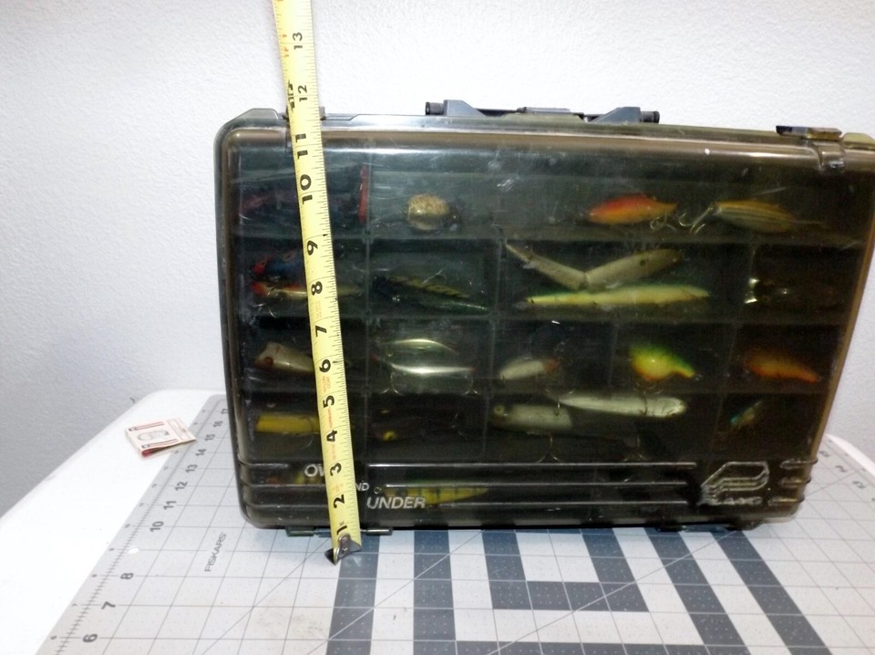 Big Tackle box w/ a big lot of crank baits rapalas etc fishing rubber ...