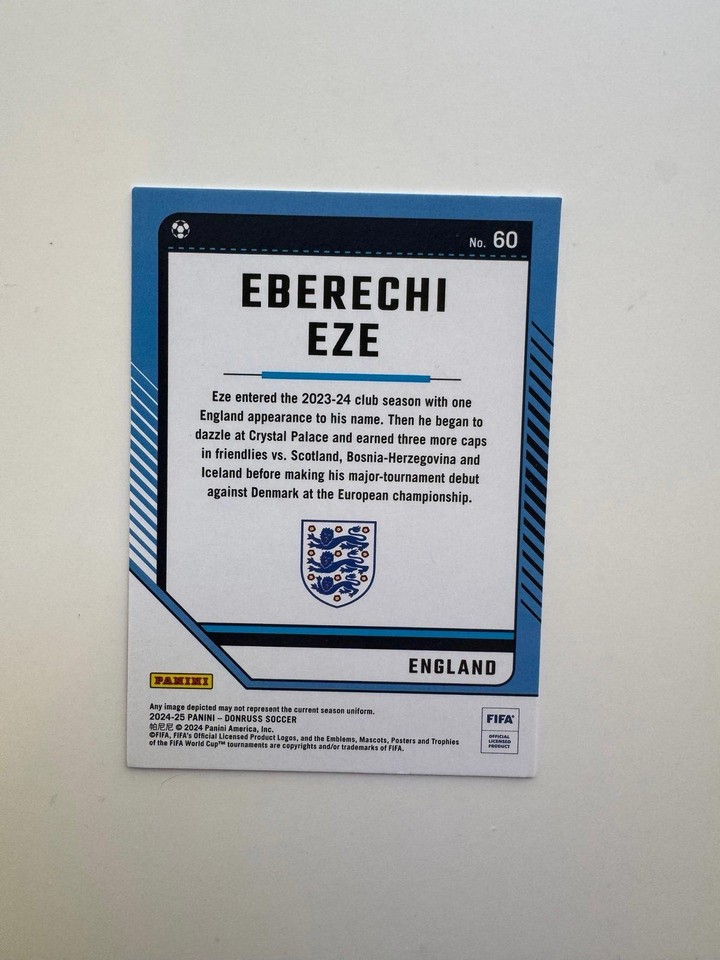 Panini Donruss Eberechi Eze England Base Card | eBay