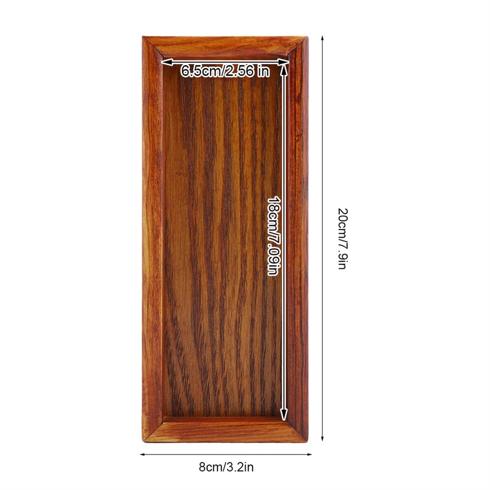 20*8cm Rectangle Wooden Tea Tray Serving Table Plate Snacks Food ...