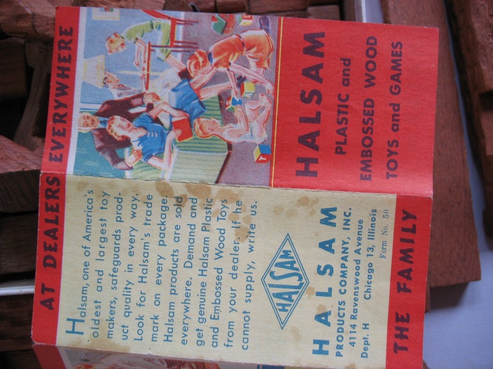 1950’s AMERICAN LOGS in Original Box Halsam Building Log Set ...