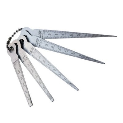 110mm Stainless Steel Triangular Wedge Gauge and Tapered Ruler 5 Blades ...