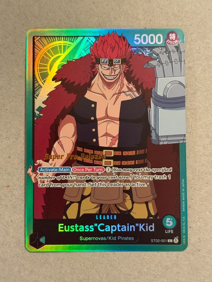 Super Pre Release One Piece Luffy ST01-001, Kid, Crocodile, Kaido ...