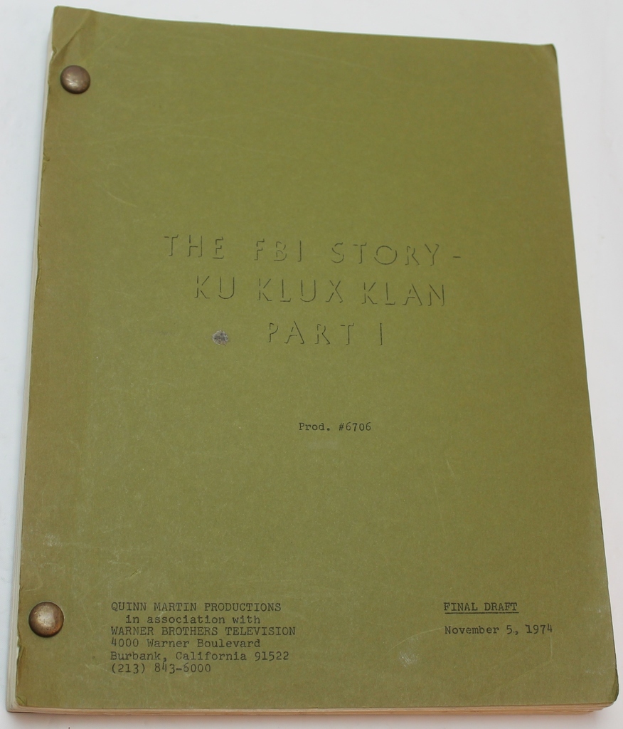 Attack on Terror: The FBI vs. the Ku Klux Klan, 1974 TV Movie Script ...