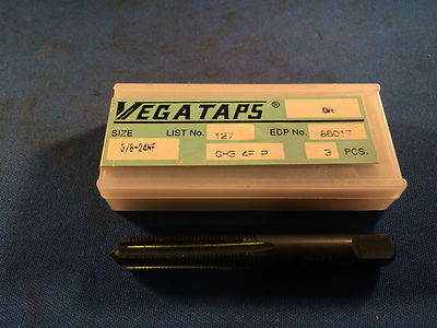 New Vega Taps 3/8"-24NF GH3 HSS NI Plug Hand Taps | eBay