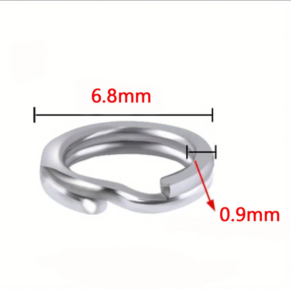 Fishing Split Rings Strong Stainless Steel Sea Rig Links Small Large ...