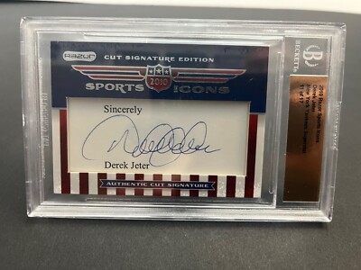 2010 Derek Jeter Razor Cut Signature Edition Beckett Authentic ...
